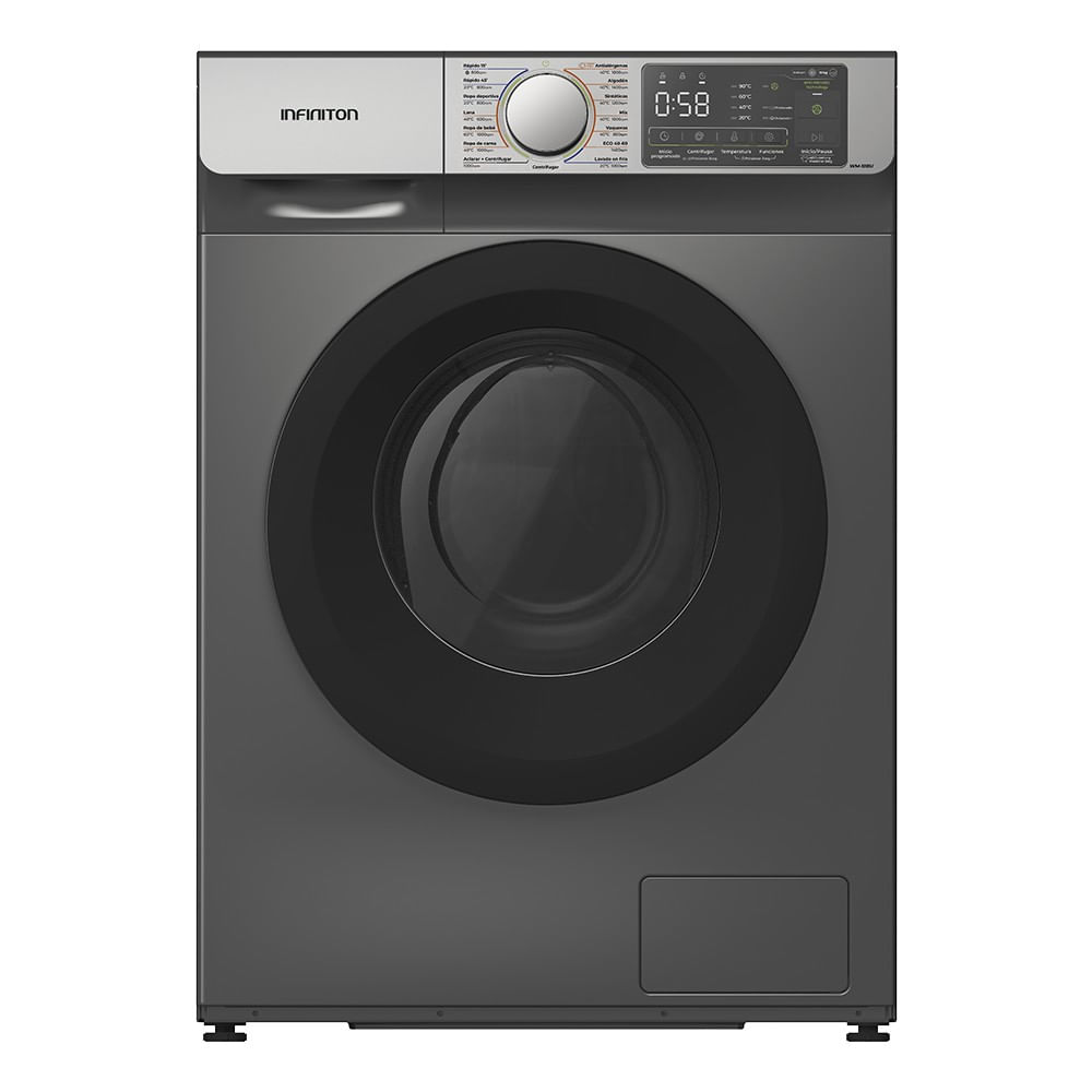 LAVADORA CARGA FRONTAL INFINITON WM-10BU 10 KG 1400 RPM B BLACK INOX ...
