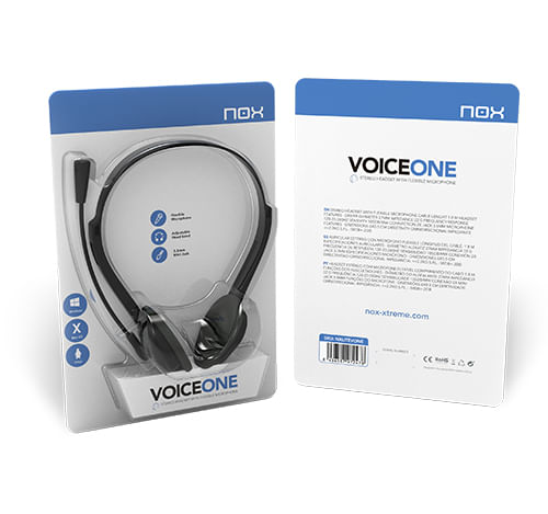NOX Auricular Stereo con micro flex.VOICE ONE - PCBox