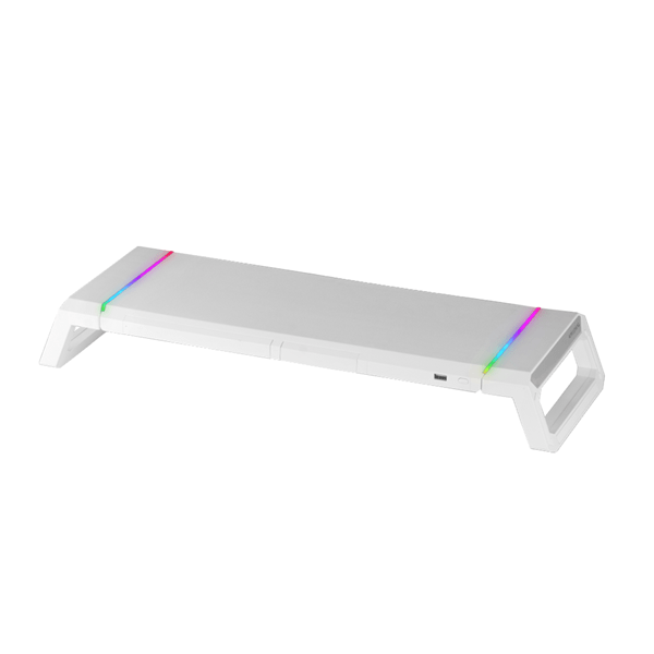 STAND DE SOBREMESA PARA MONITORES MAS GAMING MGS-ONE WIHTE AJUSTABLE A ...