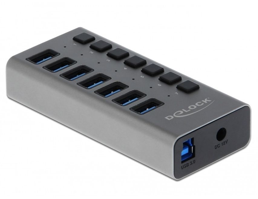 Delock Concentrador externo SuperSpeed USB 7Ptos - PCBox ES