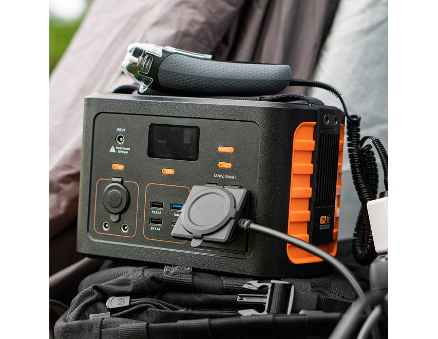 PORTABLE POWER STATION 300 BLACK ORAN GE - PCBox ES